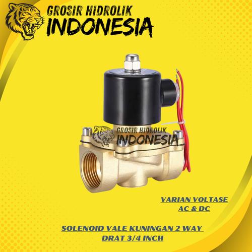 Jual 3/4'' SOLENOID VALVE KUNINGAN 2 WAY SELENOID VALVE KUNINGAN DRAT 3/4'' UW-20 NORMAL CLOSE ...