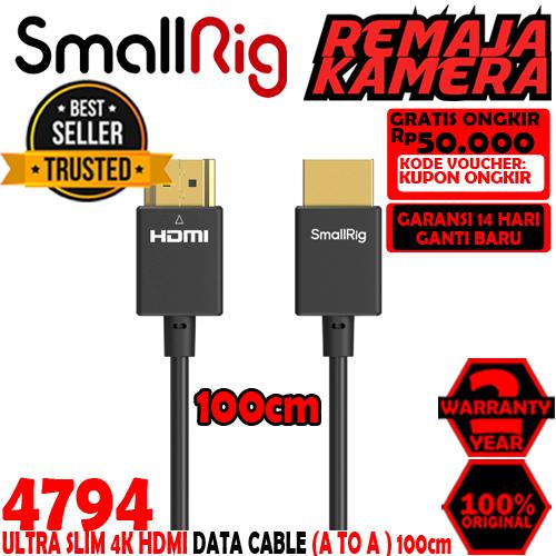 Promo SMALLRIG ULTRA-SLIM 4K HDMI DATA CABLE (A to A) 100cm 4794 ...