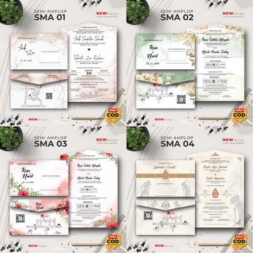 Jual Undangan Nikah Pernikahan Semi Amplop, Kekinian, Floral, Rustic ...