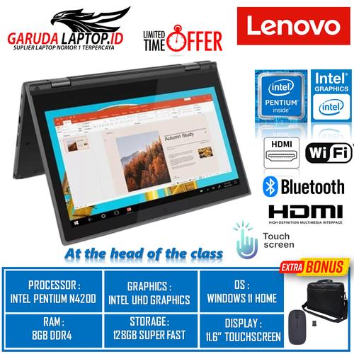 Jual Laptop Lenovo Winbook 300E 2in1 Intel Pentium N4200 Ram 8GB 128GB ...