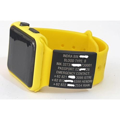 Jual Aksesories Jam | Id jam | plat nama di tali jam tangan ...