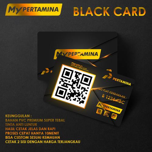 Promo Custom Cetak ID Card PVC Premium Kartu Pertamina Pertalite My Pertamina Edisi Black Cetak ...