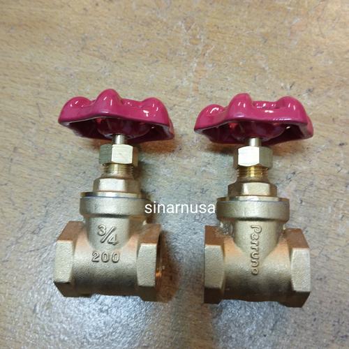 Jual Gate Valve Kuningan Bronze Brass Drat 3/4 " inchi - Gate Kuningan ...