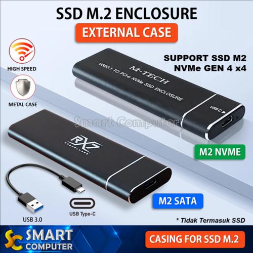 Jual Casing SSD M2 NVMe PCIe / M2 SATA NGFF Enclosure Type C USB 3.1 ...