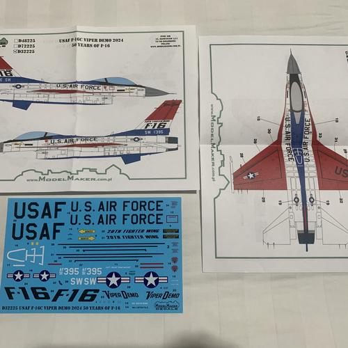 Jual 1/32 Decal F-16 utk Tamiya model kit. F-16 Viper demo team. 50th ...