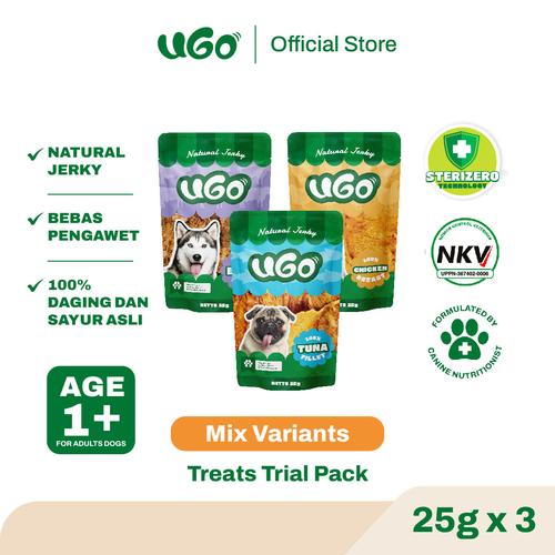 Jual UGO Bundle Pack - Jerky 3 x 25 gr | Beef Lung | Tuna Fillet ...