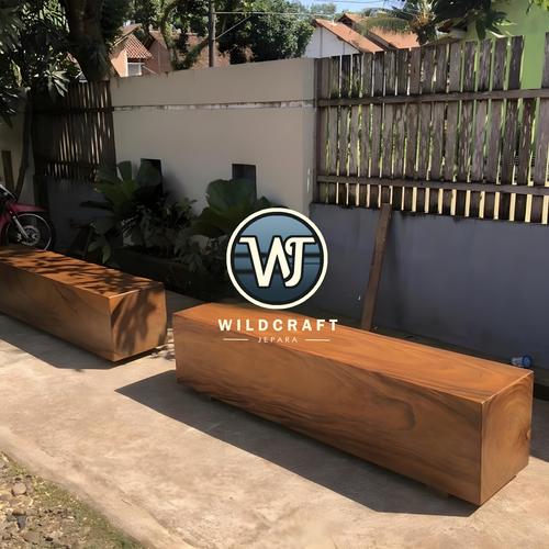 Jual BANGKU BALOK KAYU TREMBESI SOLID TEBAL 35CM FINISHING - 150cm ...
