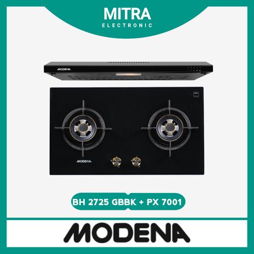 Jual MODENA Built In Gas Hob - BH 2725 GBBK + PX 7001 L Paket Bundling ...