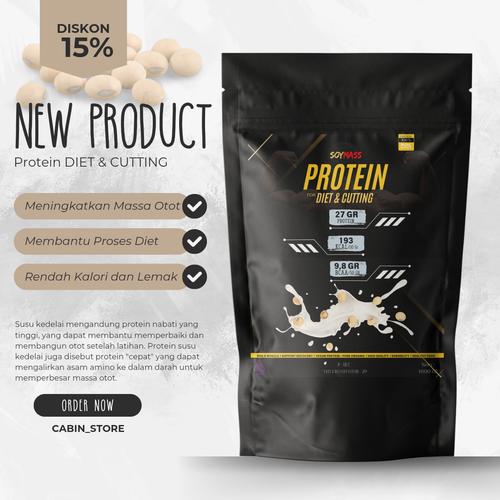 Jual Soymass Protein Diet & Cutting 27GR Protein Susu Kedelai Bubuk ...