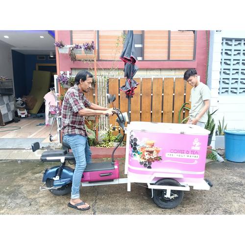 Jual GEROBAK SEPEDA LISTRIK KOPI KELILING V3 METAL OVALE - Kota Serang ...