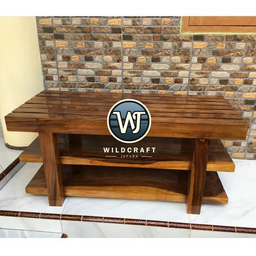 Jual BANGKU RAK SEPATU PANJANG 1 METER KAYU TREMBESI - Mentahan - Kab ...