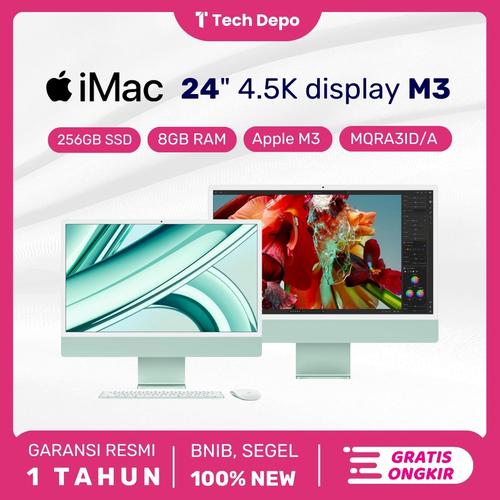 Jual Apple iMac 24 Inch 4.5K Retina M3 Chip 8C CPU 8C GPU 8GB/256GB ...