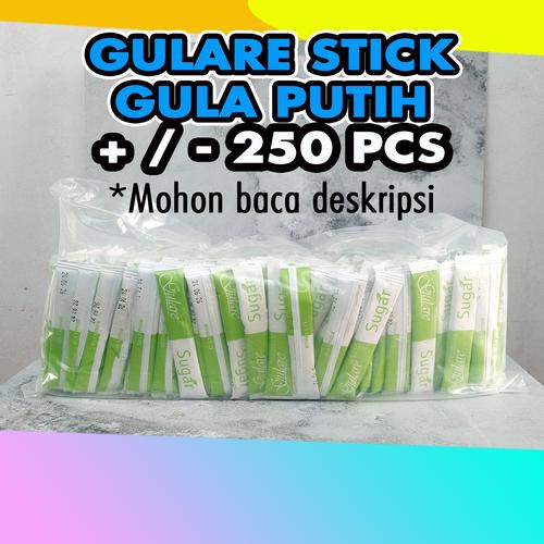Jual GULARE GULA STICK PUTIH GULA SACHET 250 PCS GULA PUTIH WHITE SUGAR ...