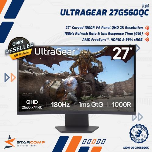 Promo LG UltraGear 27GS60QC-B 27" QHD Curved Gaming Monitor AMD ...