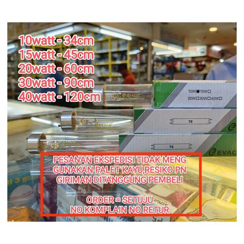Jual lampu uv uvc germicidal sterilizer t8 20w 60cm evaco filter air kuman - 20watt 60cm, Lampu ...