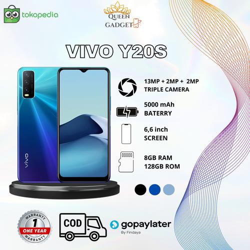 Jual HANDPHONE VIVO Y20S 8GB/128GB FULLSET GARANSI 1 TAHUN - Biru Muda ...