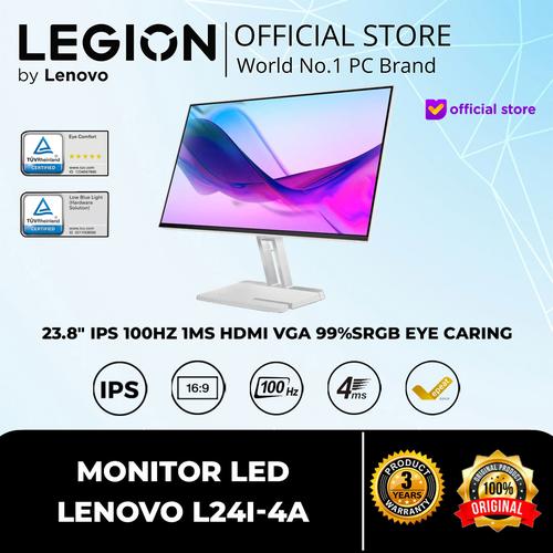 Promo MONITOR LED LENOVO L24I-4A 23.8" IPS 100HZ 1MS HDMI VGA 99%SRGB ...