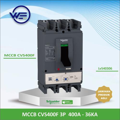 Jual MCCB CVS400F 3P 400A 3 Phase 400 Ampere Schneider LV540306 36KA Original - Kota Tangerang ...