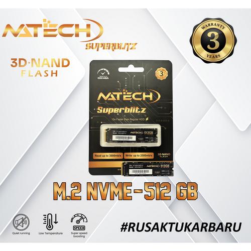 Jual SSD M2 NVME / M.2 NVME / M2NVME 512GB NATECH RESMI (GARANSI 3 ...