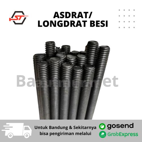 Jual Asdrat Fulldrat M10 - Longdrat Besi Ulir 1 Meter - Stud bolt Hitam ...