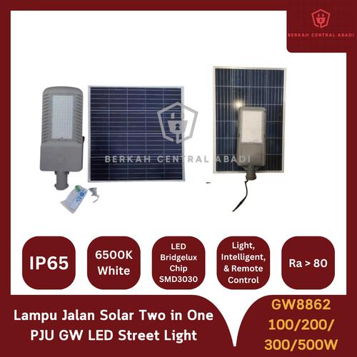Jual Lampu Jalan PJU Solar GW 100 200 300 500 Watt LED Solar Panel ...