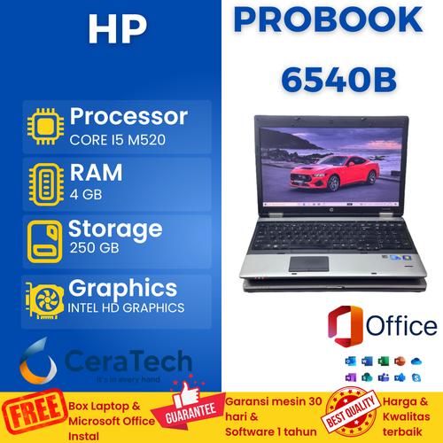 Jual HP PROOBOK 6540B- CORE I5 GEN 1- RAM 4GB SSD 250- LAPTOP MURAH ...
