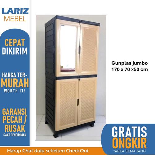 Jual Lemari plastik gunplas Jumbo cermin kaca 4 susun awet BMS - Kota ...
