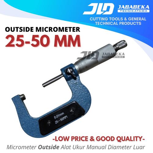 Jual Outside Micrometer 25-50 mm Alat Ukur Luar Manual / Mikrometer ...