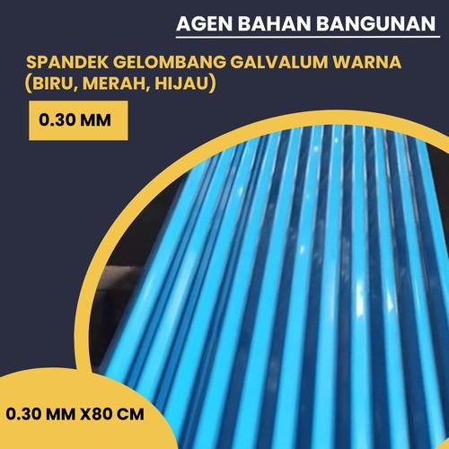 Jual Seng Gelombang Galvalum Warna (Merah, Biru, Hijau), Tebal (0.3mm,0 ...