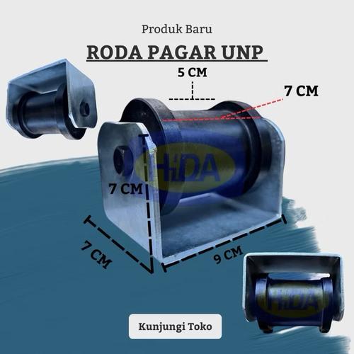 Jual Roda gerbang UNP Super Roda Pagar Besi UNP 7cm / Roda Besi UNP Rel ...