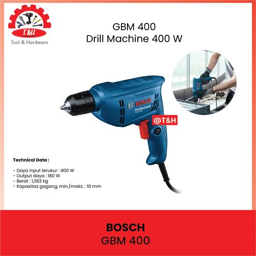 Jual Bosch GBM 400 / Power Tool Drill 400 Watt / Mesin Bor Original ...