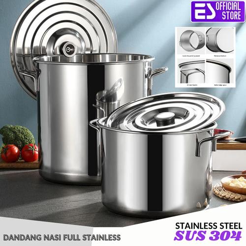 Promo Dandang Nasi Stainless Stockpot Panci Polos Panci Baso Serbaguna ...
