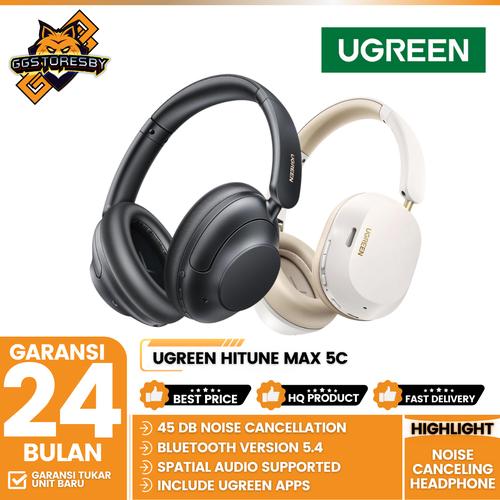 Jual UGREEN WIRELESS HEADPHONE HITUNE MAX 5C NOISE CANCELING BLUETOOTH 5.4 - Black - Kota ...