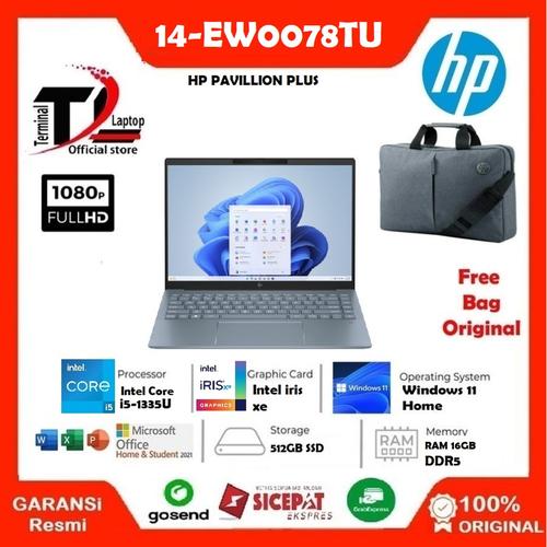 Promo HP PAVILLION PLUS 14-EW0078TU i5-1335U 16GB 512SSD Intel Iris Xe W11+OHS 14.0" - Blue ...
