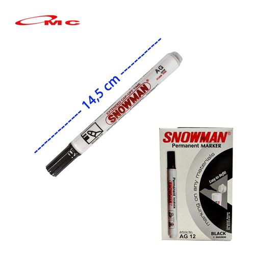 Jual Spidol Permanen Snowman AG12 AG 12 AG-12 Spidol Snowman Permanent ...