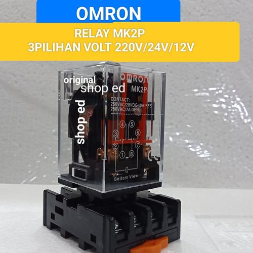 Jual omron relay mk2p 12v dc 10a plus socket 8pin - 24v - Kota Tangerang - shop ed electric ...