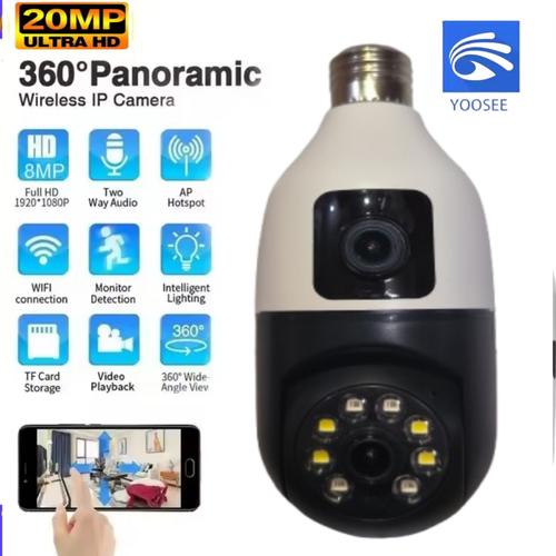 Jual Yoosee PTZ Lampu Dual Lensa 20MP IP Camera CCTV Speed Dome - HANYA ...