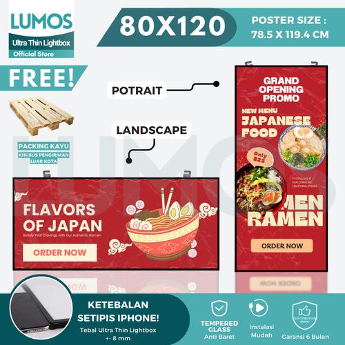 Jual Ultra Thin Light Box 80 x 120 - Lumos 1.0 Signage Slim Portable ...