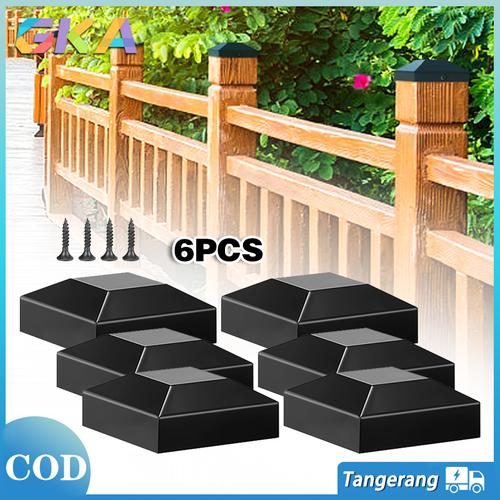 Jual 6PCS Wood Fence Post Caps Cover Fence Pillar Tutup Tiang Pagar ...