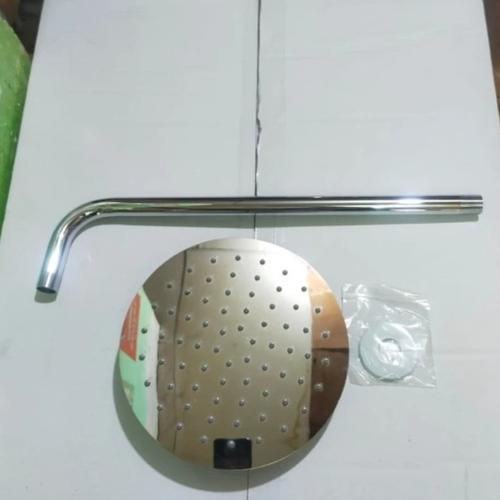 Jual WALL SHOWER BULAT STAINLESS 8 INCHI+PIPA/SHOWER HUJAN DINDING ...