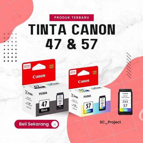 Jual Catridge Tinta Canon Cl-57&PG-47 Black&Color E400 E410 E460 E470 ...