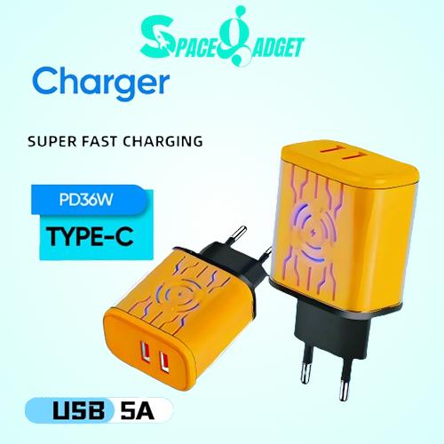 Jual Charger Super Fast Charging 36W Dual Port USB & Type C Terbaik - PD36W Charger - Jakarta ...