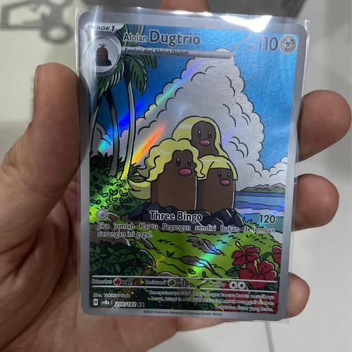 Jual Kartu Pokemon TCG AR Alolan Dugtrio 200/182 sv8s kilat rasi ...