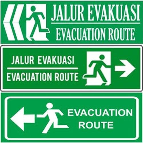 Jual Rambu Jalur Evakuasi. Sign Evacuation Route. Plat ACP 3mm ukuran 80x20 cm. 2 Muka / 2 Sisi ...