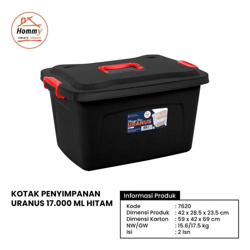 Jual Box hommy container serbaguna 17 liter hitam/tempat penyimpanan ...