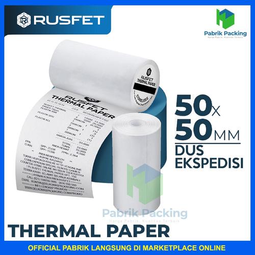 Jual Kertas Print EDC Struk Kasir Paper Thermal 50x50mm Rusfet Dus ...