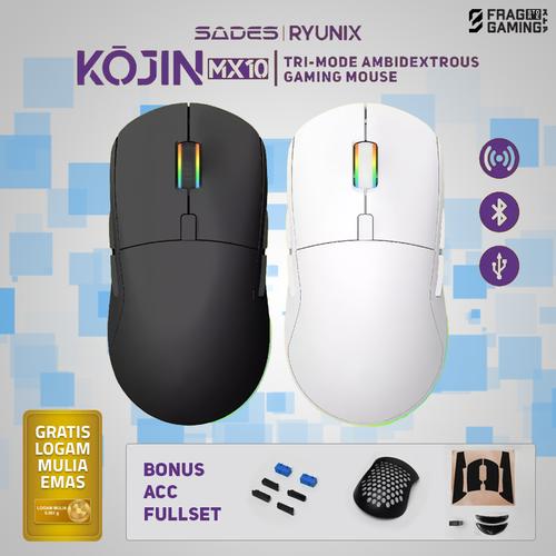 Jual Sades Ryunix Kojin MX10 Mouse Gaming Wireless Bluetooth Triple Mode Ambidextrou - Putih ...
