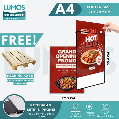 Jual Ultra Thin LightBox A4 - Lumos 1.0 LED Signage Slim Portable ...