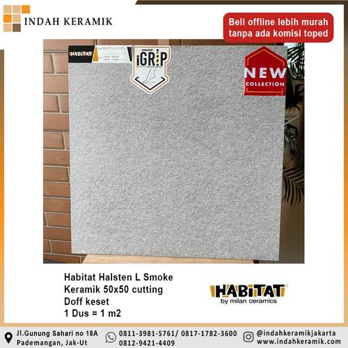 Jual Keramik lantai HABITAT Halsten L Smoke 50x50 - Jakarta Utara - Indah Keramik Jakarta ...