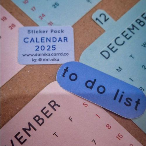 Jual (DAINIKA) Sticker Kalender Calendar 2024 Deco Label Pembatas ...